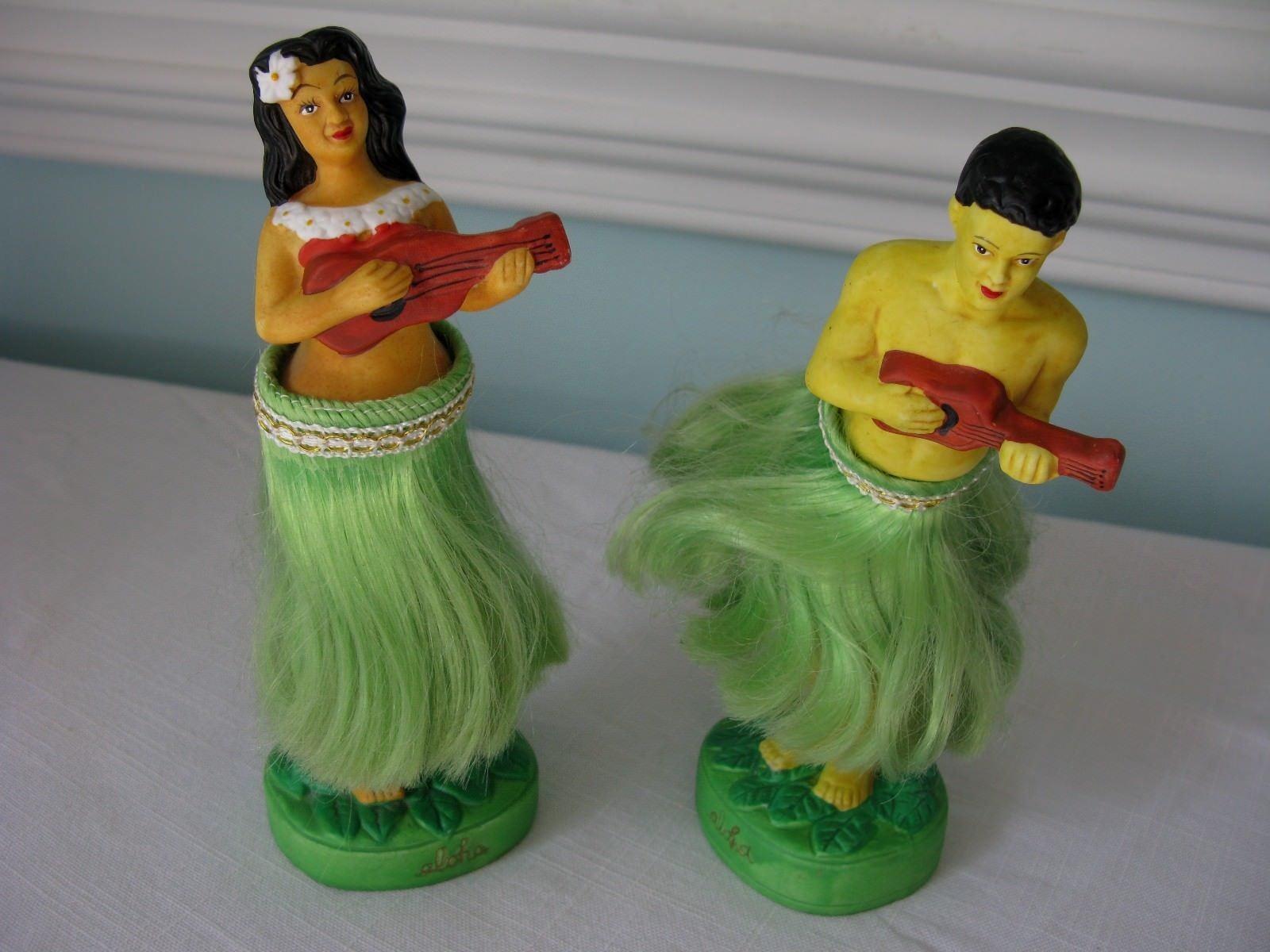 Vintage~Hawaiian~Hula Dancer Pair~Boy & Girl Bobble – Greetings from ...